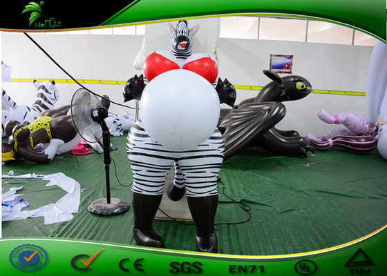Stand up Inflatable Sexy Zebra Of Black And White For Decoration