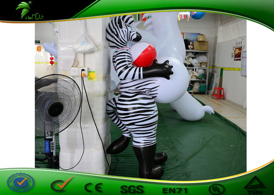 Stand up Inflatable Sexy Zebra Of Black And White For Decoration