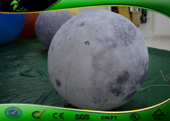 Event Inflatable Advertising Balloons Gray Inflatable Moon Planet