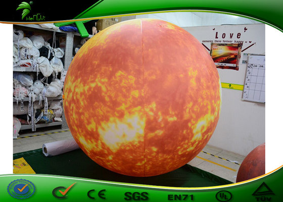 Fiery Red Inflatable Advertising Balloons Venus LED Light Ball