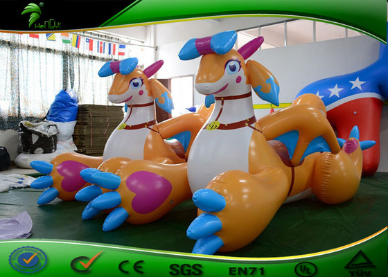 Orange Inflatable Cartoon Characters Giant Inflatable Dragon Toy Animal