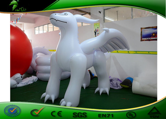 Customized White Inflatable Sea Dragon With Logo Printing For Advertising