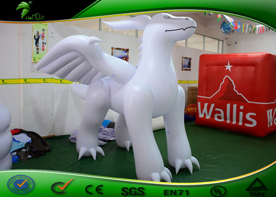 Customized White Inflatable Sea Dragon With Logo Printing For Advertising