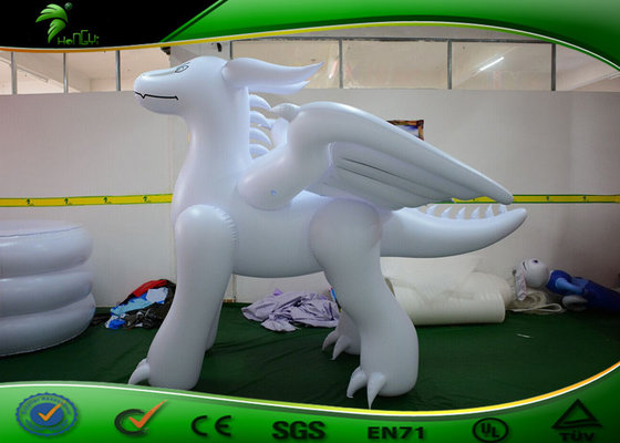 Customized White Inflatable Sea Dragon With Logo Printing For Advertising