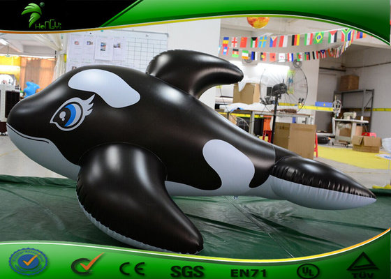 PVC Black Inflatable cartoon / Inflatable Dolphin Modeling Advertising Cartoon