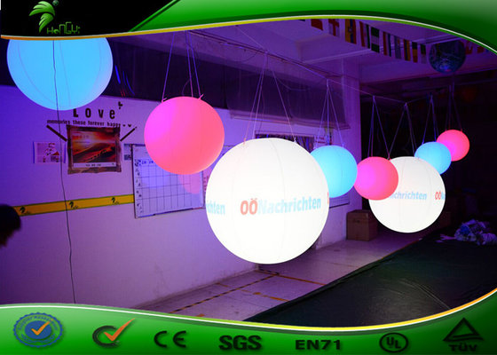 Dia 2m Inflatable Light Balloon , Led Lighting Balloon With Logo Printing For Advertising / Party / Decoation / Wedding