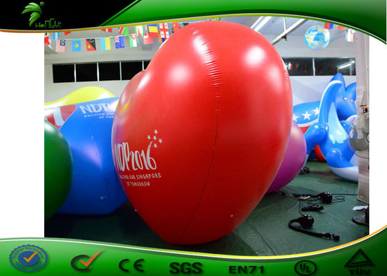 Customized Valentine Inflatable Heart Helium Balloon / Colorful Inflatable Red Flying Ball For Advertising / Event