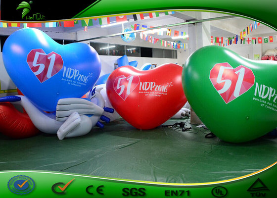 Inflatable Advertising Balloons / Inflatable Pink Heart Helium Balloon / Inflatable Flying Ball For Advertising / Event