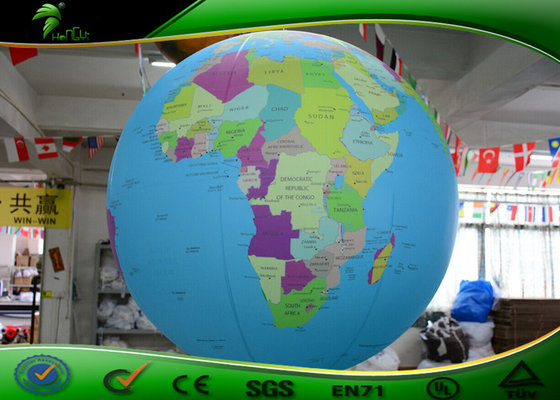 Professional Customized Inflatable World Earth Ball , Inflatable Advertising Globe Model Ball For Decoration