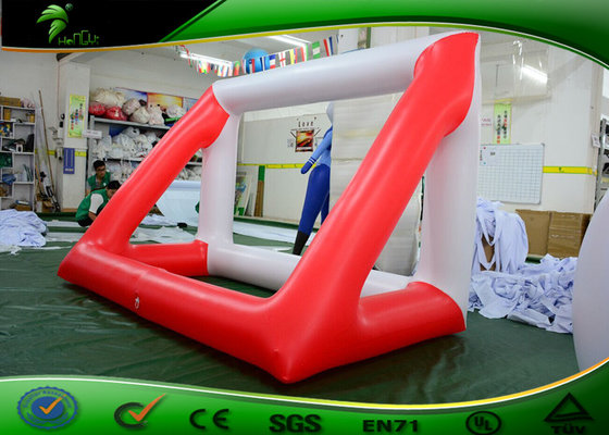 Red And White Inflatable Shapes Balloon Inflatable Football Door Outdoor