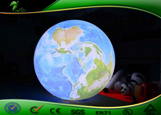 Large Inflatable Lighting Decoration , Inflatable Globe LED Lighting Balloon , Inflatable Light Ball For Decoration