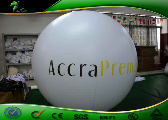 PVC Outdoor White Ad Blloon , Inflatable Helium Ball , Professional Custom Flying Ball