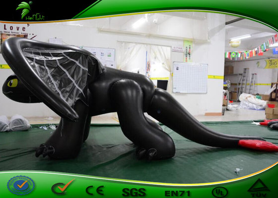 Custom Inflatable Cartoon Characters Giant Black Inflatable Flying Dragon