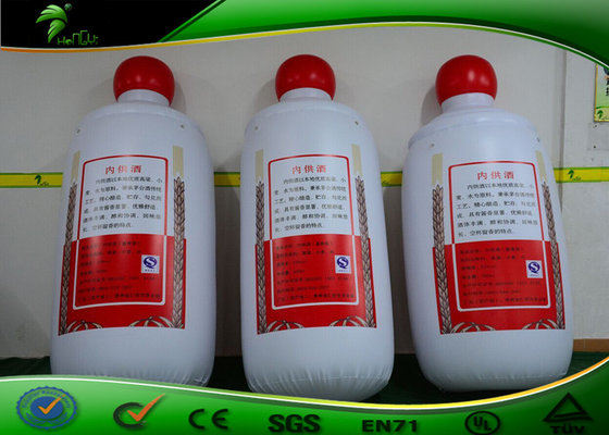 Inflatable Advertising Balloons , 1.9m Inflatable Wine  Bottle , Promotional PVC Inflatable Helium Bottle