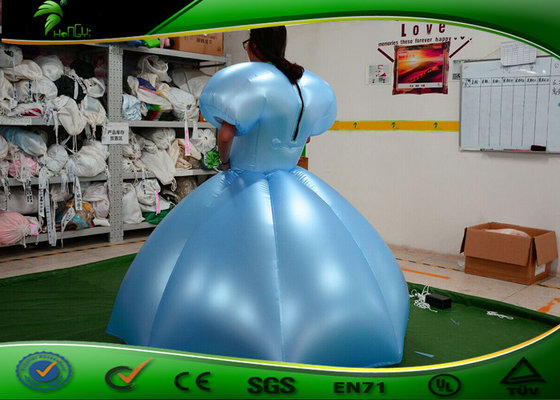 Inflatable Light Blue Dress / 1.5m Tall Inflatable Shapes Skirt For Party Activity