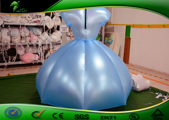 Pretty Pale Blue Inflatable PVC Skirt / Inflatable Dress Balloons For Princess