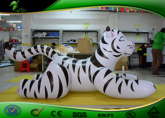 PVC Inflatable Tiger Cartoon Characters / Inflatable Animal For Decoration
