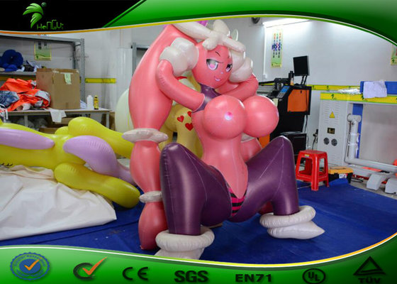 Customized Inflatable Red Sexy Girl / Sex Inflatable Bunny Doll Cartoon