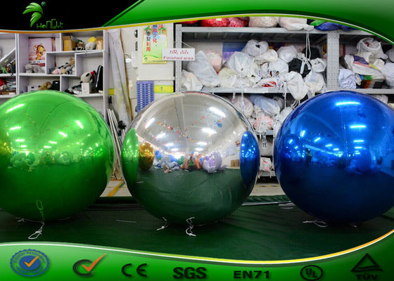 2m Helium Reflective Light Air Ball , Colorful Inflatable Advertising Air Balloon