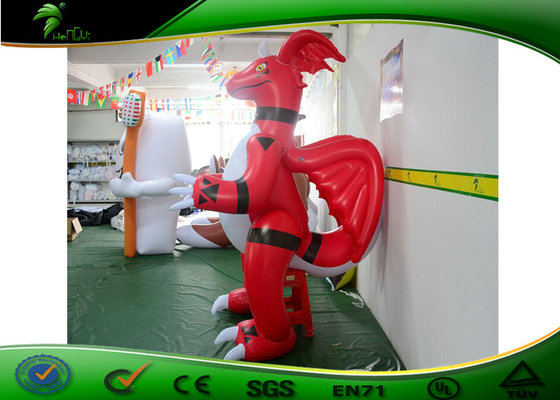 PVC  Inflatable Red Dragon For Party , Inflatable Dragon Costume For Activity