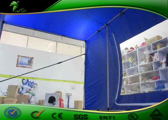 4m Blue Outdoor Camping Folding Canopy Tent Fashion Wind Resistant For Advertising