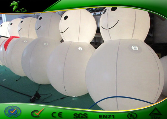Cute Inflatable Holiday Decorations / Inflatable Snowman Cartoon With LED Light