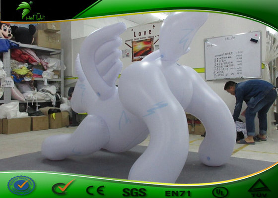 Inflatable Cartoon Characters , Superior PVC Inflatable Dragon Cartoon , 2m Tall Inflatable White PVC Dragon For Events