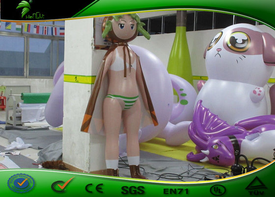 Stand Sexy Inflatable Cartoon Shape Blloon , 1m Tall Inflatable Sexy Girl With PVC