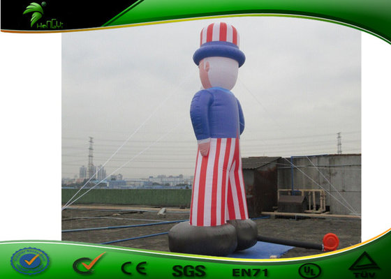 Colorful Inflatable Giant Cartoon Character Uncle Sam Shape For Promotion