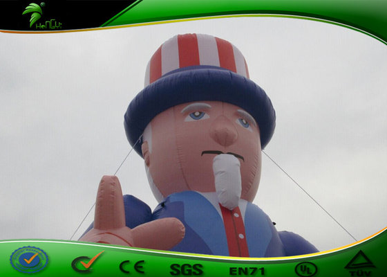 Colorful Inflatable Giant Cartoon Character Uncle Sam Shape For Promotion
