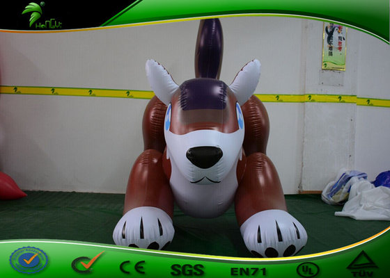 2.5m Brown Inflatable Husky Dog Cartoon Characters 0.4mm PVC Inflatable Animal Dog