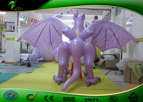 Customized Lovely Inflatable Dragon Moving Cartoon PVC Pink Animal Dragon