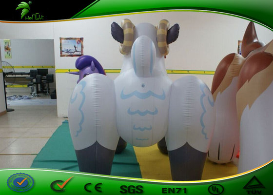 Funny Inflatable Cartoon Characters Fat Animal Sheep Shape For Playground
