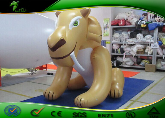 2m Tall Inflatable Yellow Lion Cartoon , Attractive Lion Inflatable Animal Cartoon