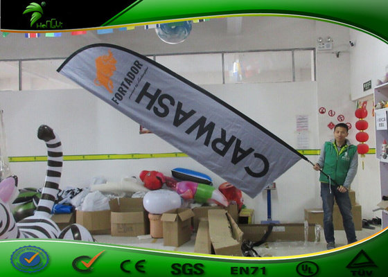 Custom Polyester Outdoor Flag Banners , Advertising Beach Flag With Printing