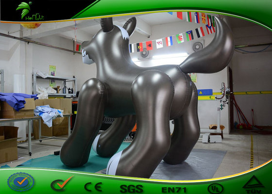 UV Printing Wolf Inflatable Cartoon Characters For Decoration PVC Material