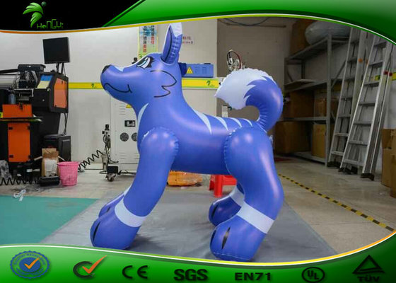 Advertising Inflatable Cartoon Characters 1m Inflatable Husky Blue Dog Toy