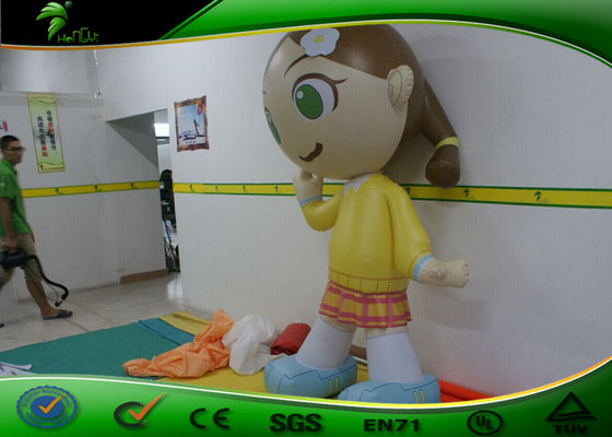 Custom Advertising Inflatable Cartoon Characters 2.5m Naive Lovely Inflatable Girl
