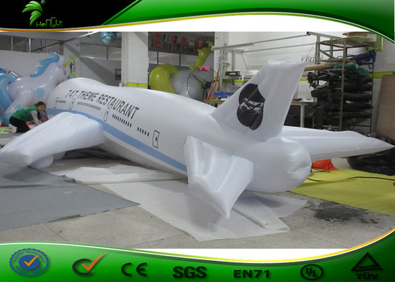 5m Long LED Advertising Model Plane , Giant Inflatable Airplane For Advertising