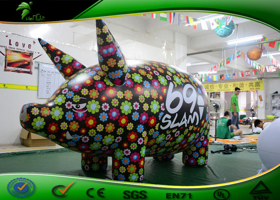 3.5m Long PVC Inflatable Advertising Balloons / Inflatable Flying Helium Pig