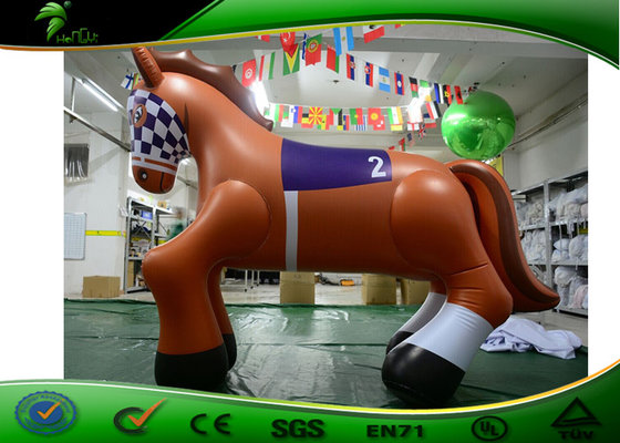 Wonderful Brown Fat Helium Cartoon Inflatable Horse Customized For Promotional