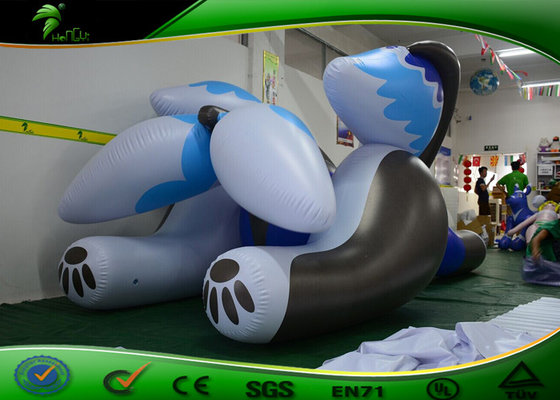 Popular Soft PVC 0.4 Inflatable Cartoon Characters Dragon With Blue Wings Wings