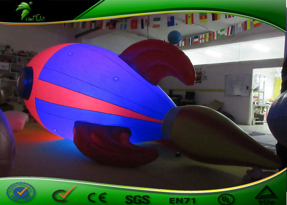 Outdoor Inflatable Airship Change Color / 3m Long Inflatable Balloon For Advertising