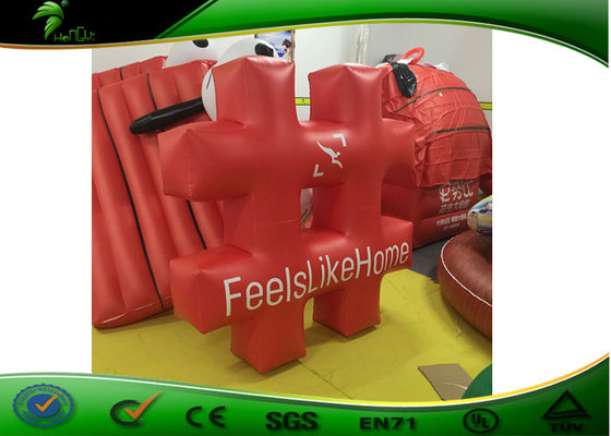 Lovely Red Interesting Inflatable Advertising Balloons PVC Giant Inflatable Letters