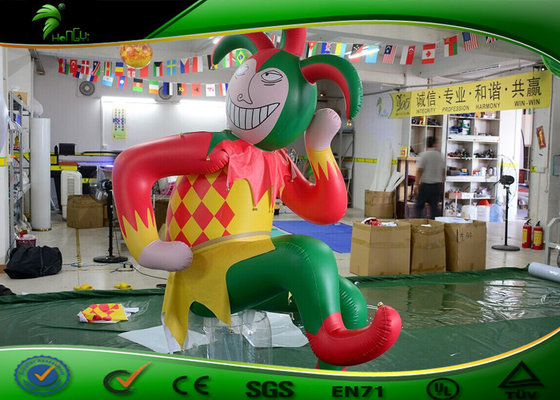 Inflatable Clown Cartoon With Tummy , Outdoor Inflatable Helium Clown For Advertising