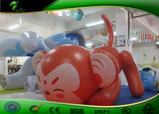 2m Long Lovely Inflatable Monkey With Tummy , PVC Mascot Helium Advertising Balloons