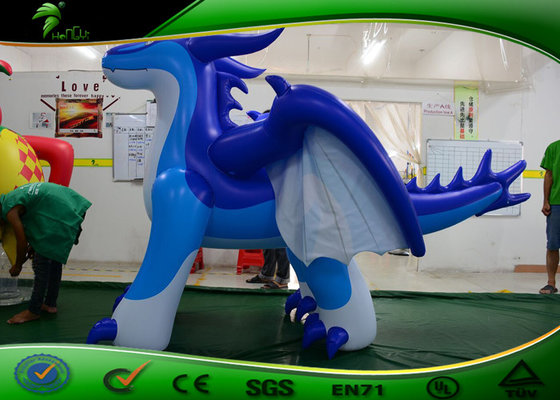 Waterproof Giant Inflatable Toothless Dragon Cartoon Blue 2 - 3 Years Warranty