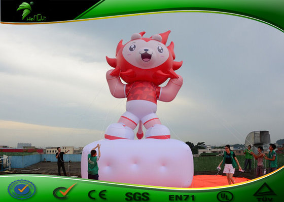 Advertising Mascot Inflatable Cartoon Characters Lion Shape 0.4mm PVC for Festivals