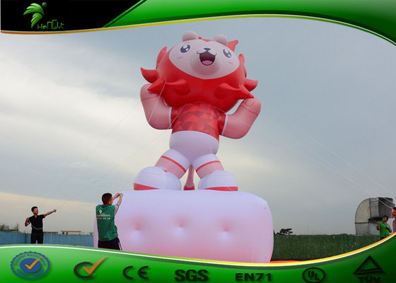 Advertising Mascot Inflatable Cartoon Characters Lion Shape 0.4mm PVC for Festivals