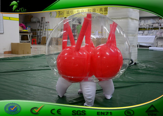 4 Feet Red / White Led Lighting Inflatable Jellyfish 1m Tall For Advertising